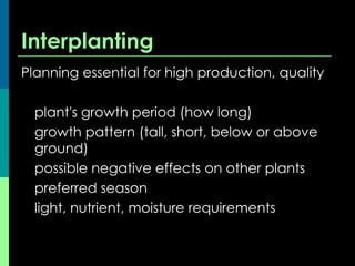 Management succession, interplanting | PPT