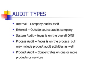 Management System Audits | PPT | Business | Business and Finance