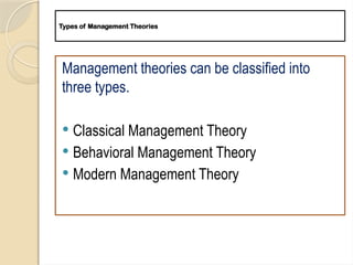 Management-theories-powerpontpresentationpptx | PPT