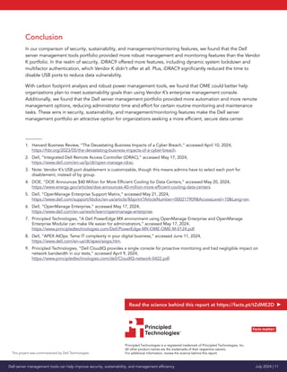 Dell server management tools can help improve security, sustainability, and management ...