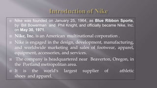 Functions Of Management - Nike | PPTX