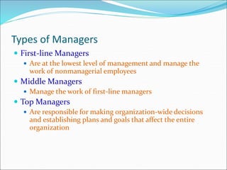 Management principle and practice - introduction to management | PPT