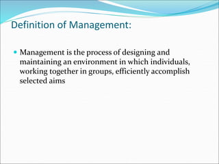 Management principle and practice - introduction to management | PPT