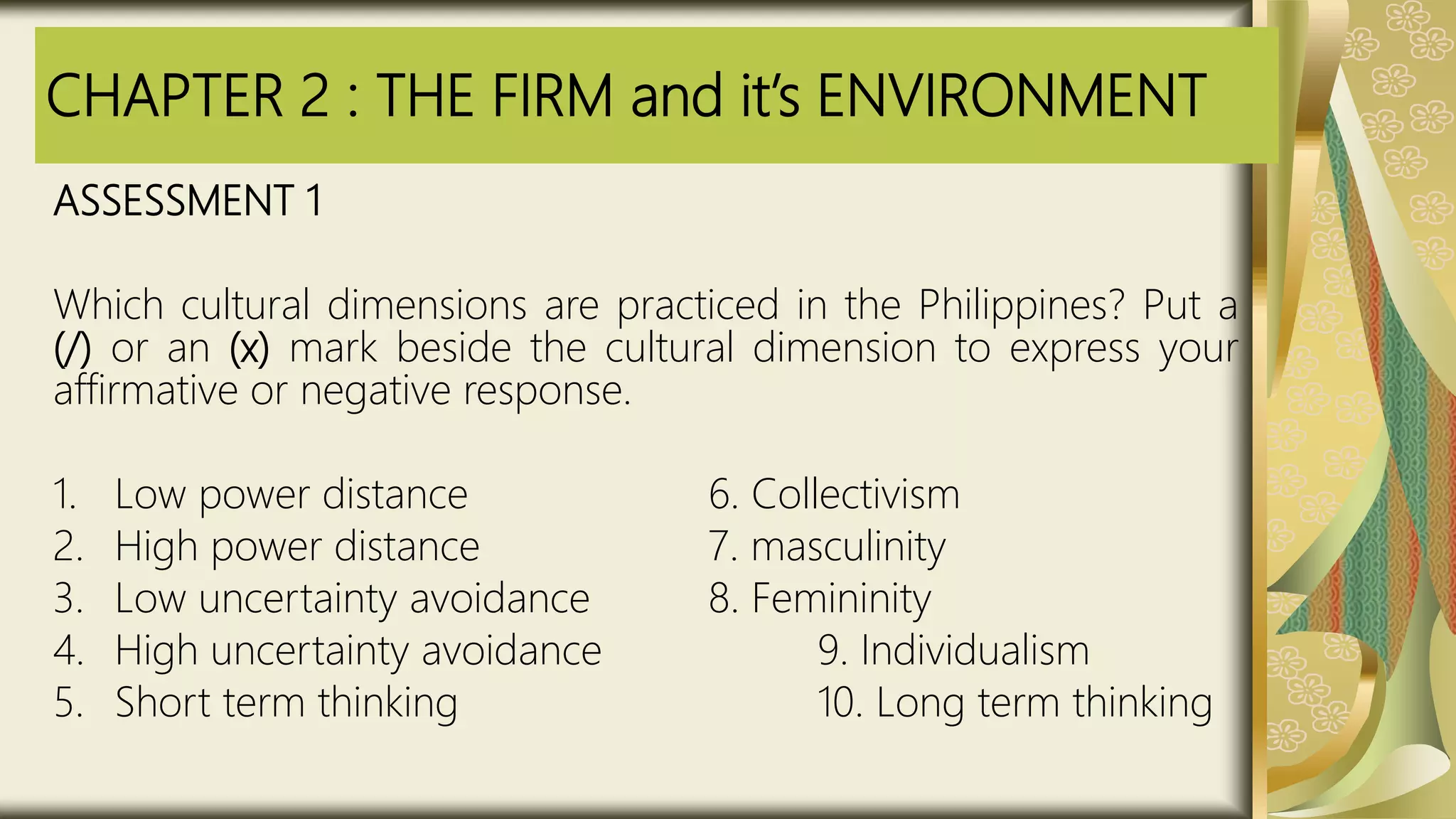 Chapter 2 - the Firm and its Environment | PPTX
