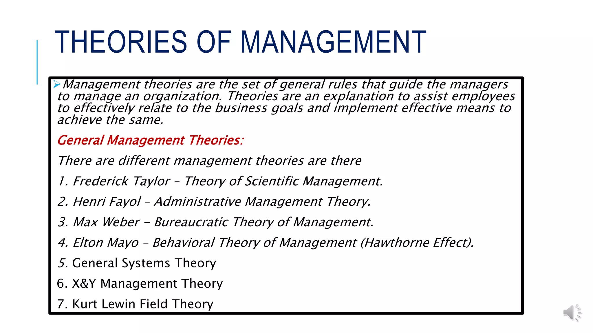 Management Theories | PPTX