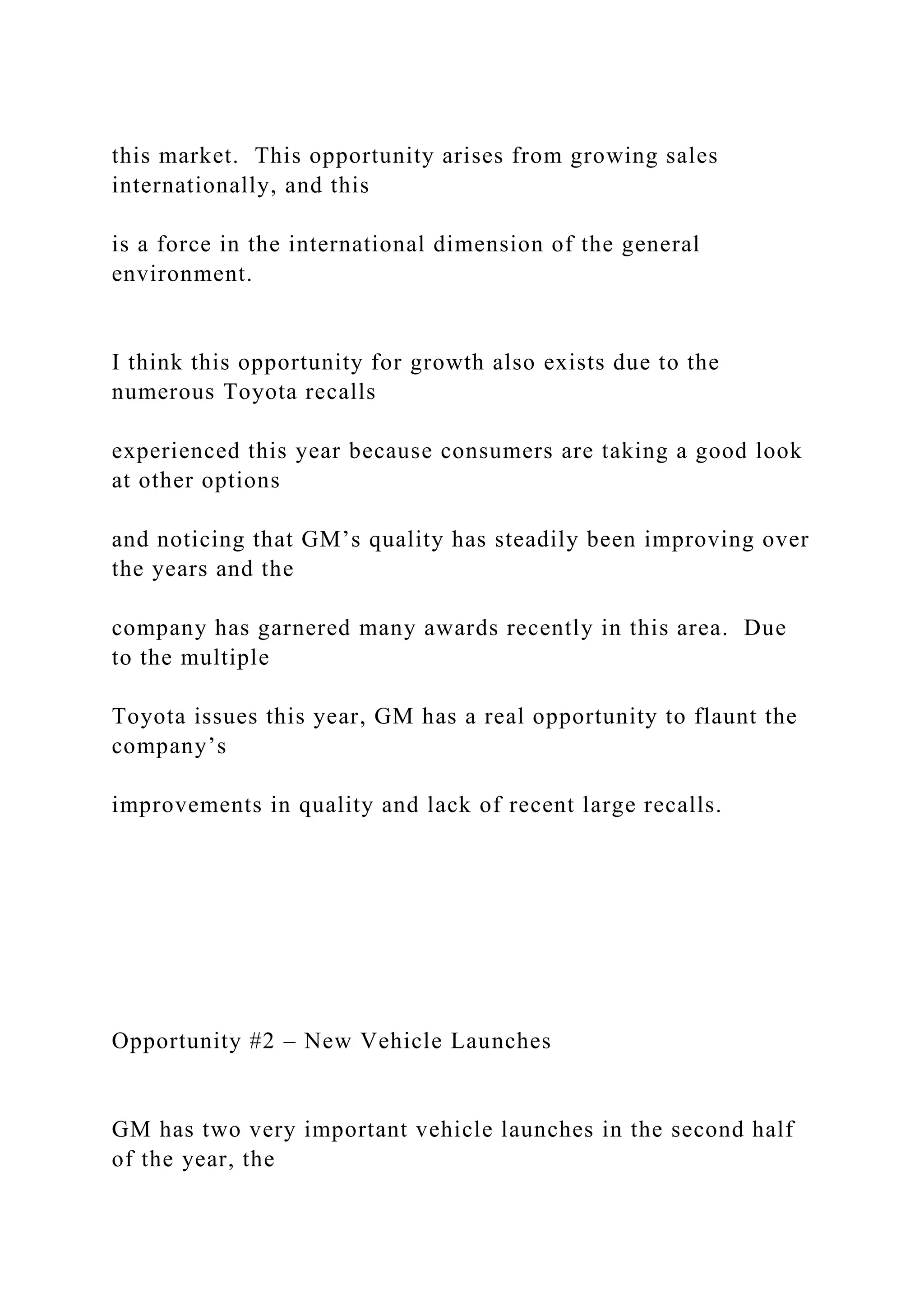 Management 303 SWOT Analysis of General Motors Company .docx