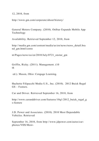 Management 303 SWOT Analysis of General Motors Company .docx