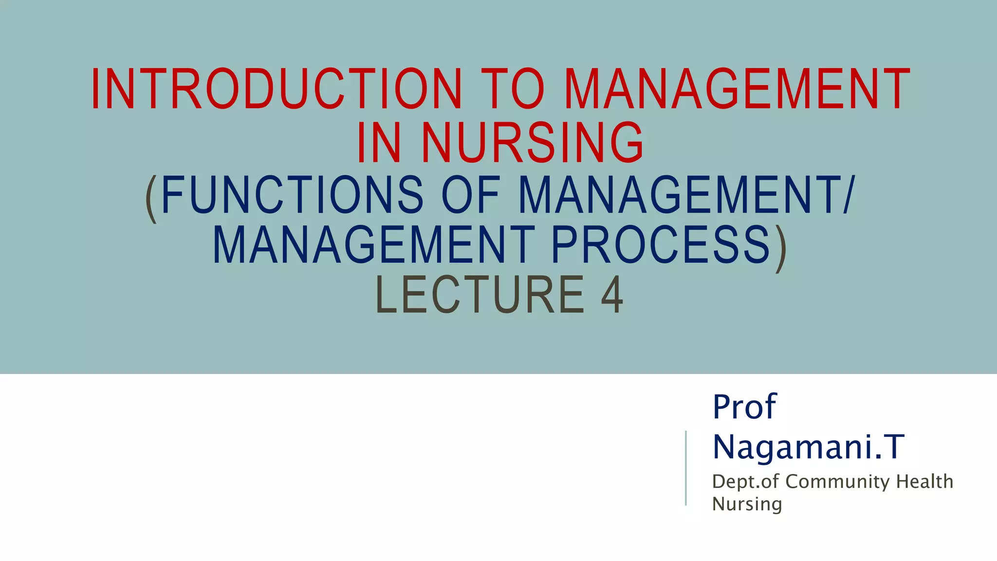 Functions of Management | PPTX