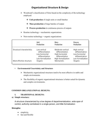 Management 9 chapter Organizational Structure & Design | DOCX ...
