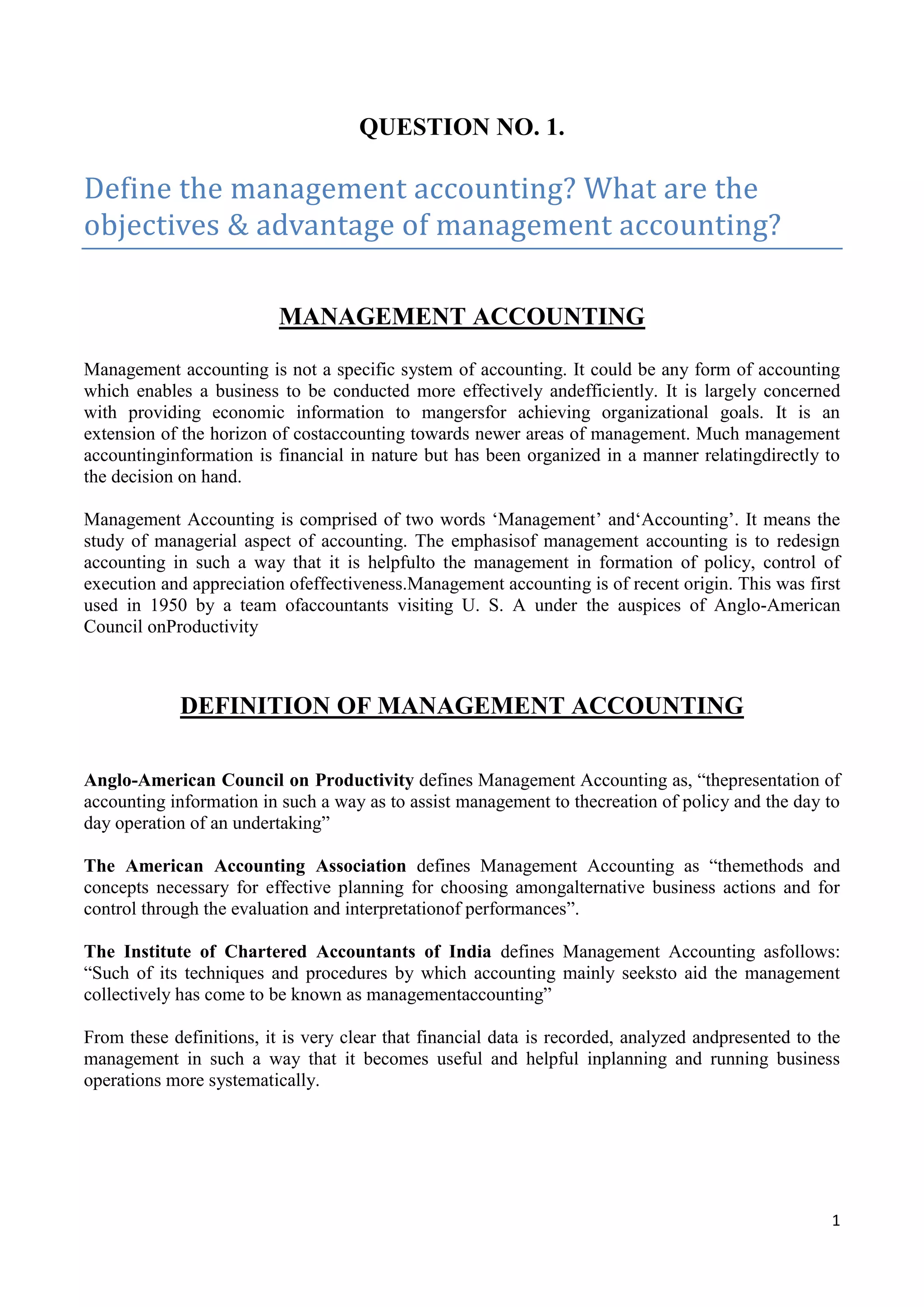 Management accounting | DOCX