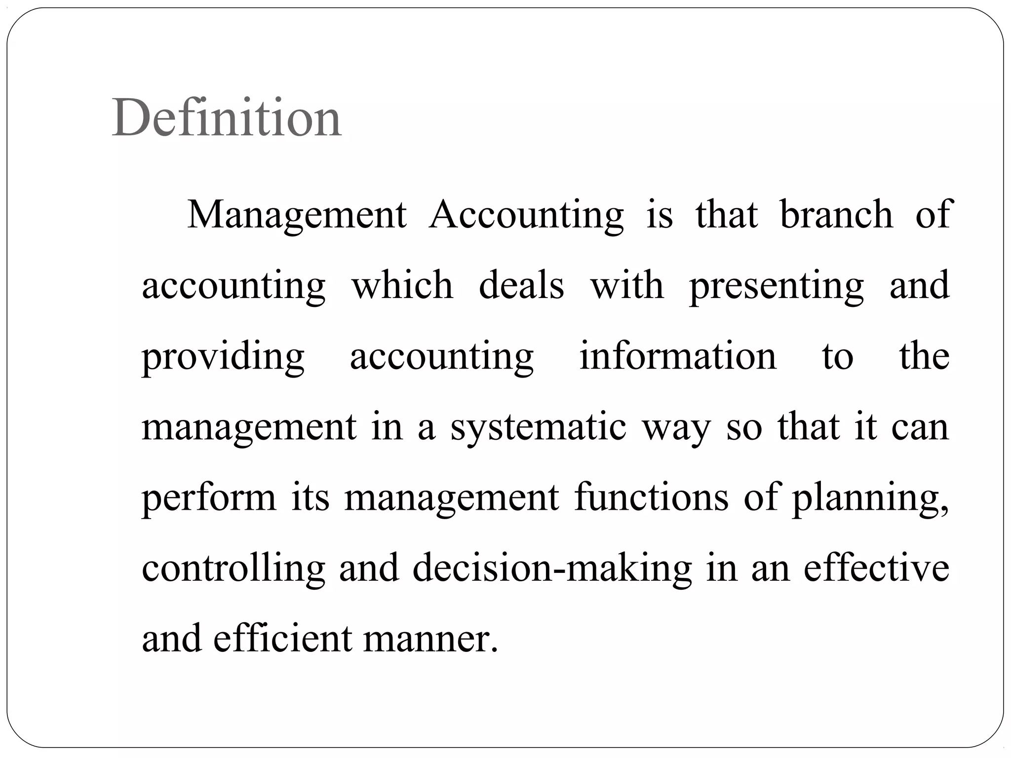 Management accounting | PPT