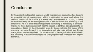 Management Accounting and its Roles and Principles | PPTX | Business ...