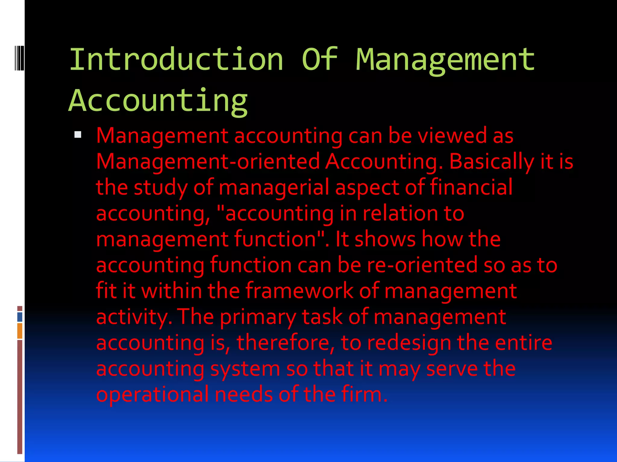 Management accounting | PPTX | Business Accounting & Finance | Business