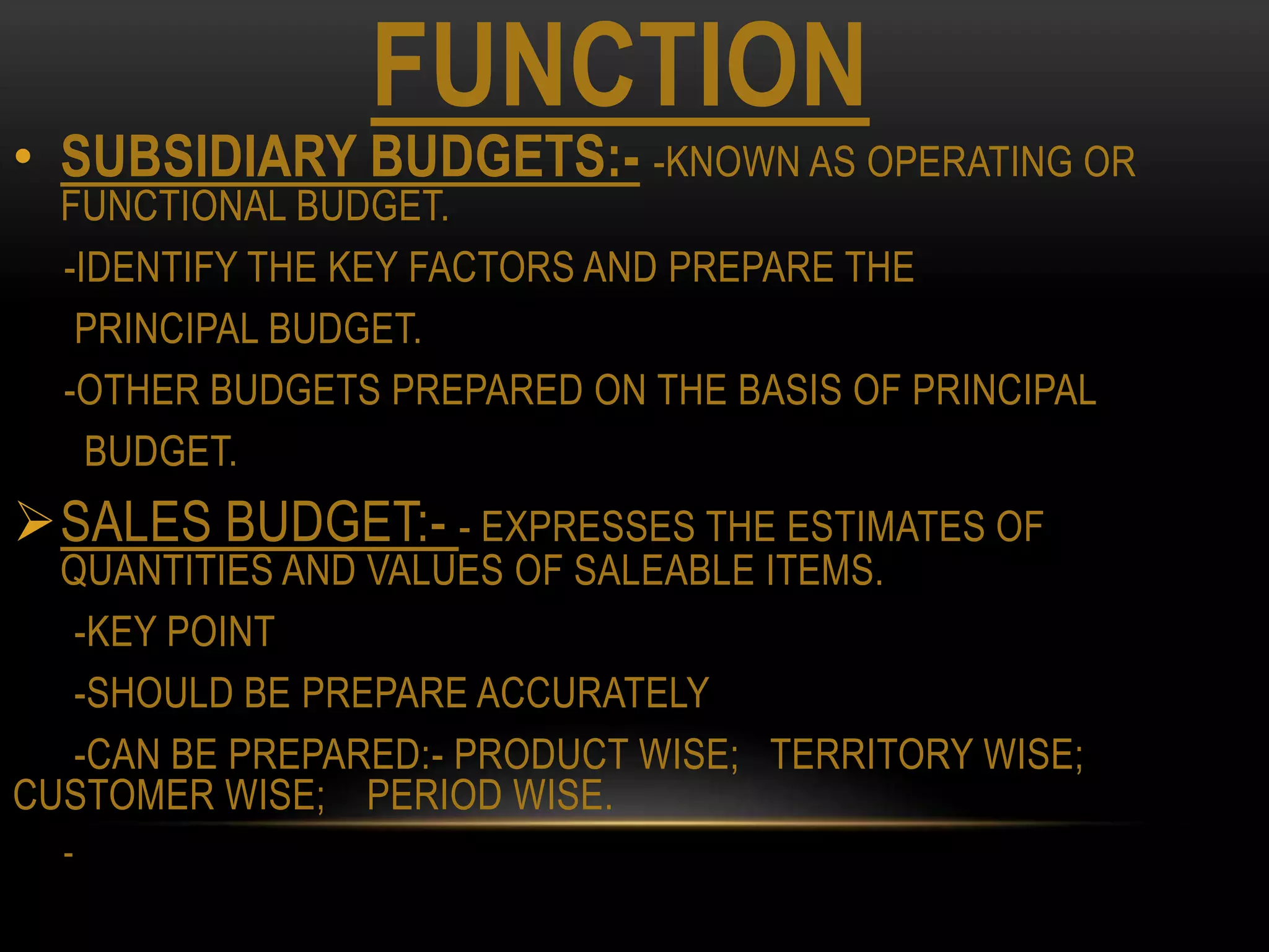 Management accounting TYPES OF BUDGET | PPTX