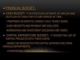 Management accounting TYPES OF BUDGET | PPTX