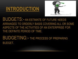 Management accounting TYPES OF BUDGET | PPTX