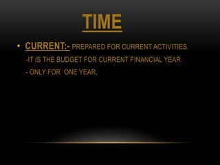 Management accounting TYPES OF BUDGET | PPTX