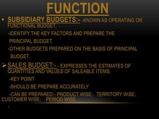 Management accounting TYPES OF BUDGET | PPTX