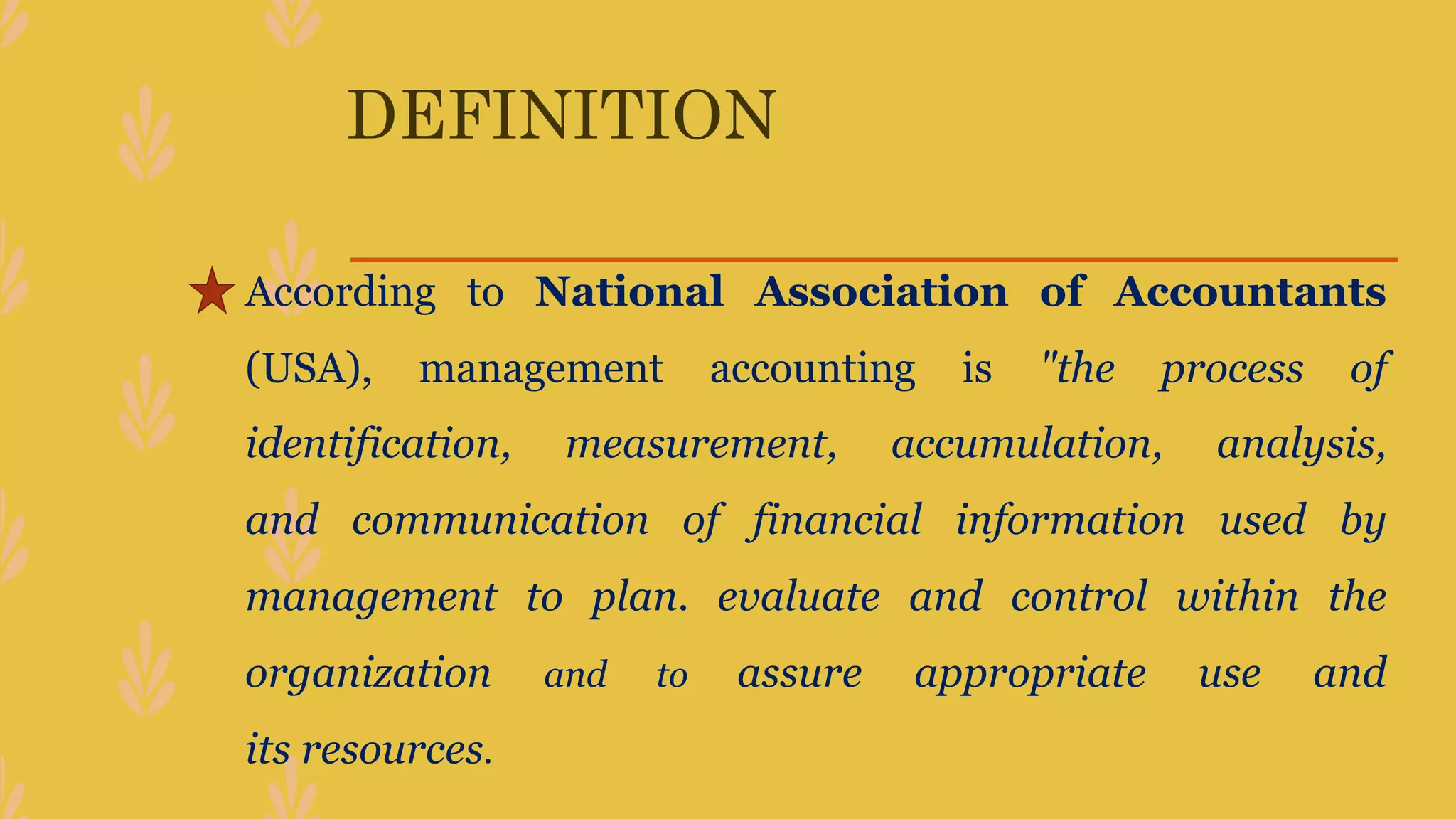 Management accounting | PPTX