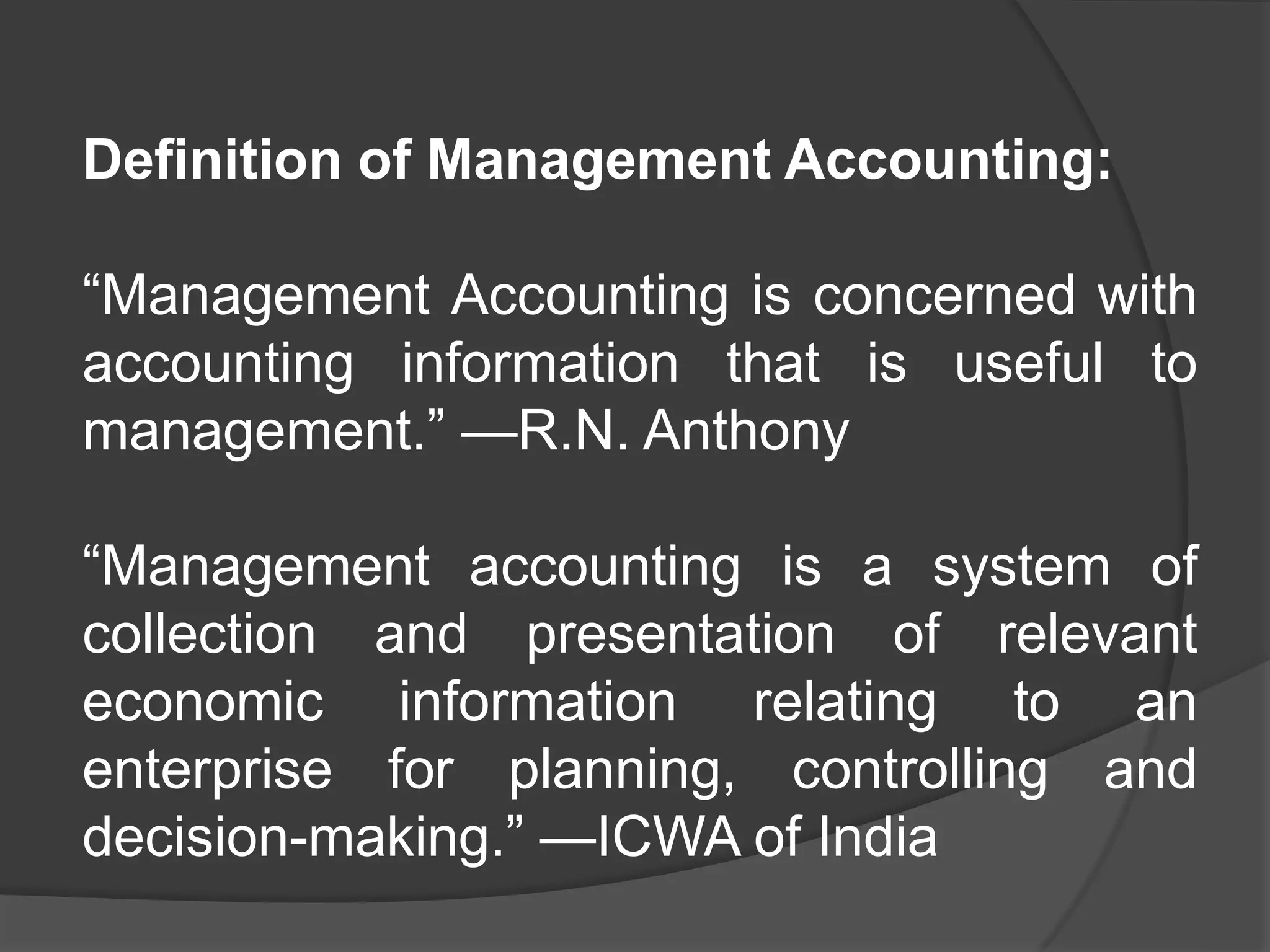 Management accounting | PDF