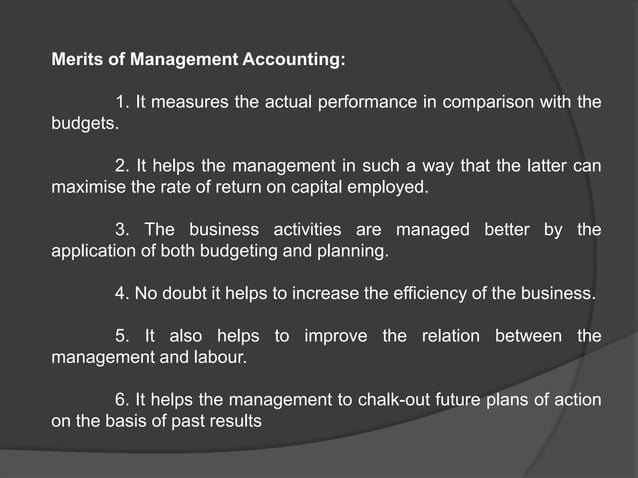 Management accounting | PPT