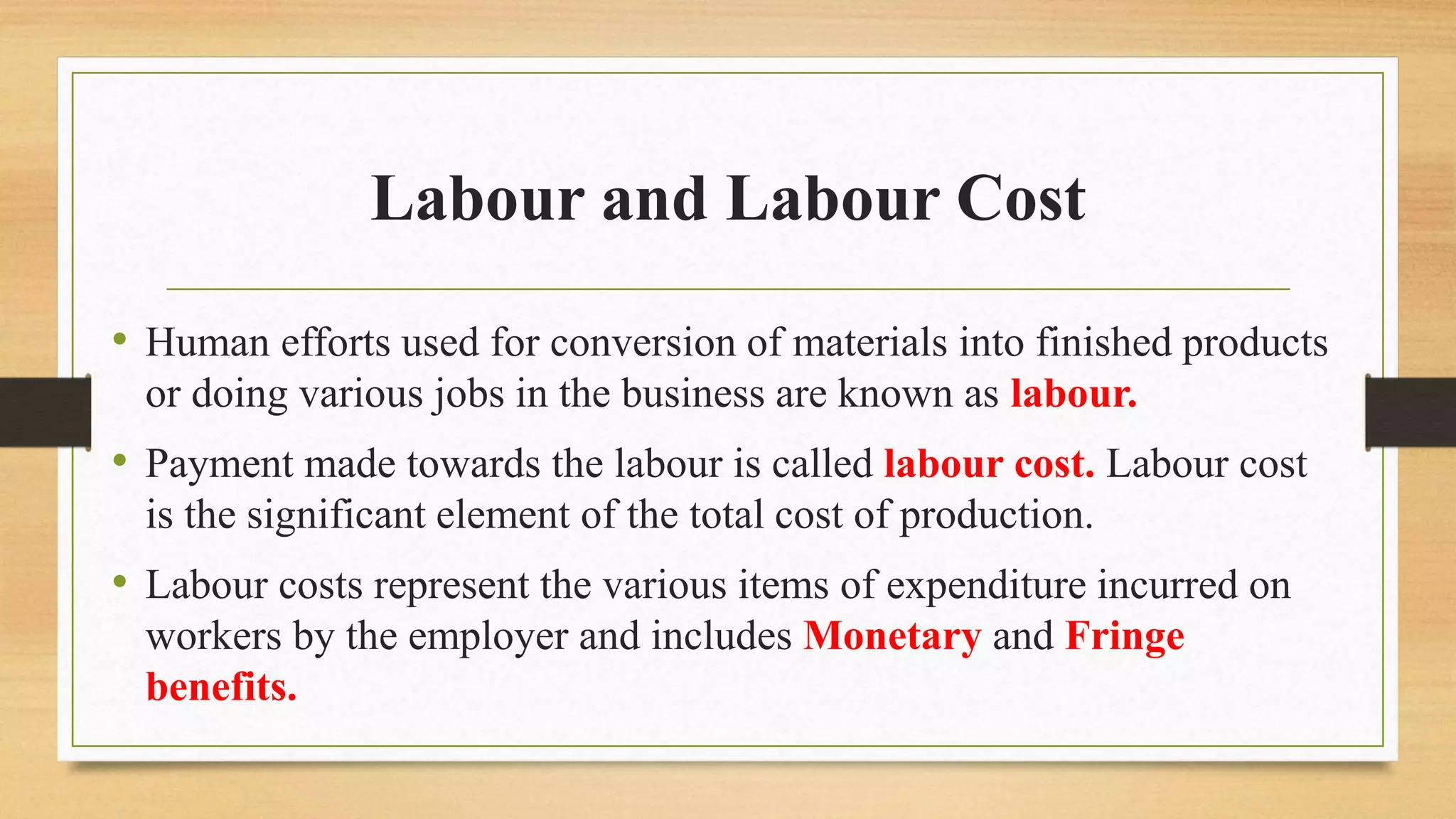 labour and labour turnover | PPT