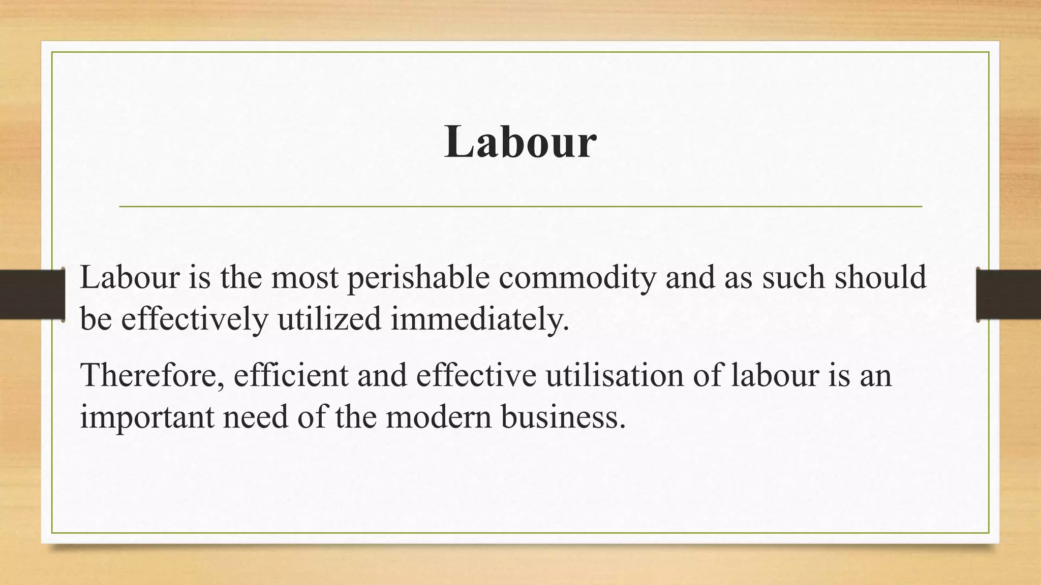 labour and labour turnover | PPT