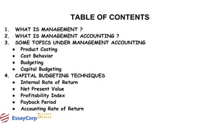 Management accounting assignment help | PPT | Free Download