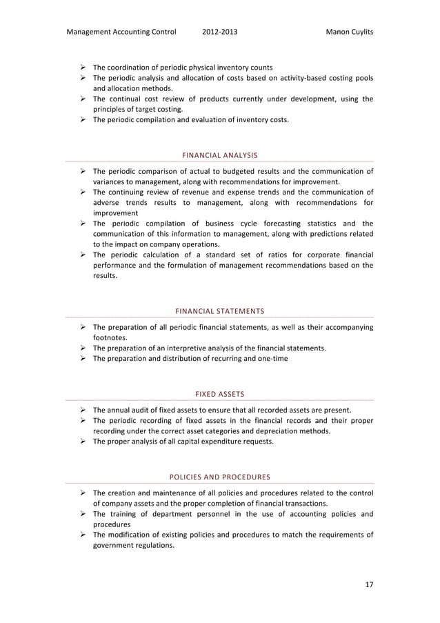 Management accounting control | PDF