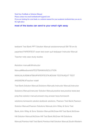 Management accounting information for managing and creating value 7e ...