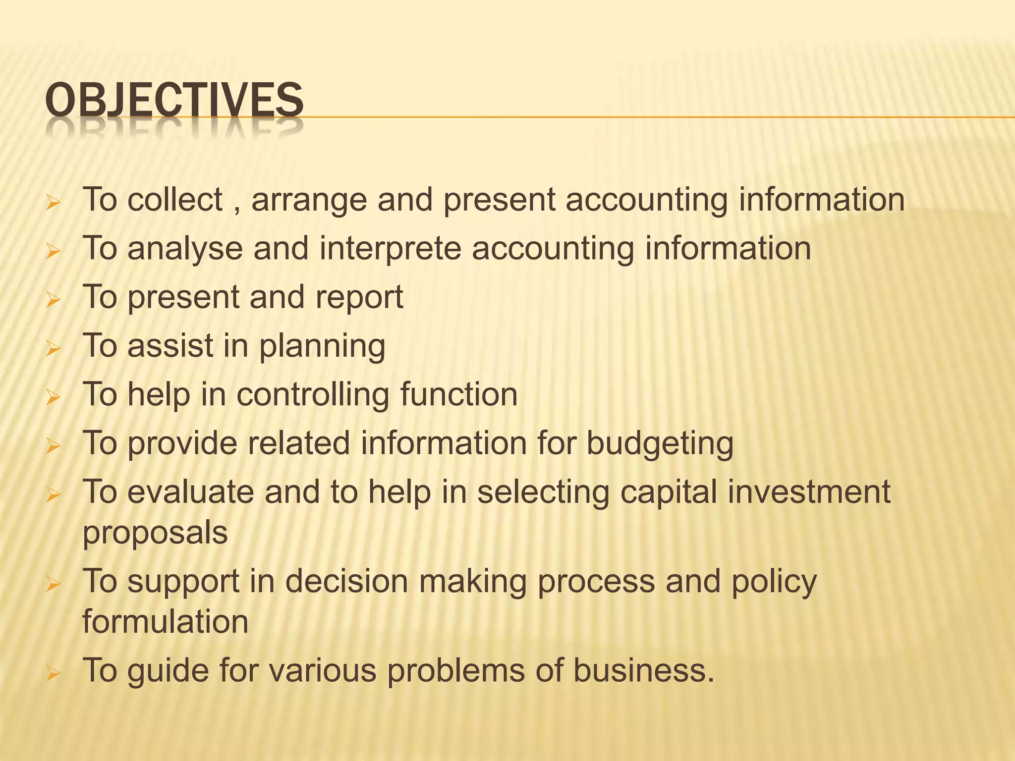 Management accounting introduction | PPT