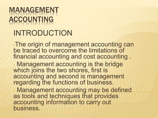 Management accounting introduction | PPT