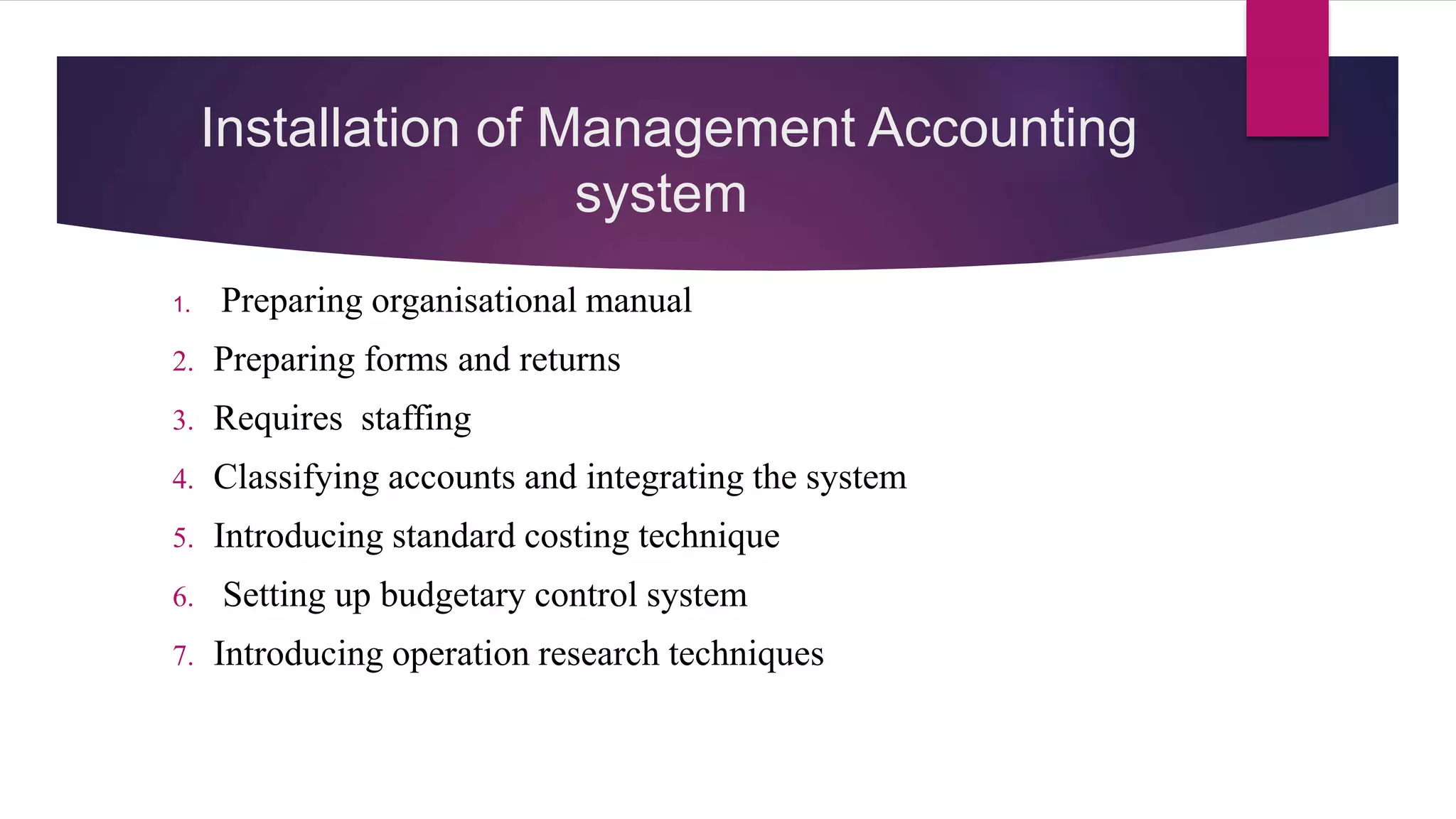 An Introduction to Management accounting | PPTX