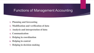 An Introduction to Management accounting | PPTX