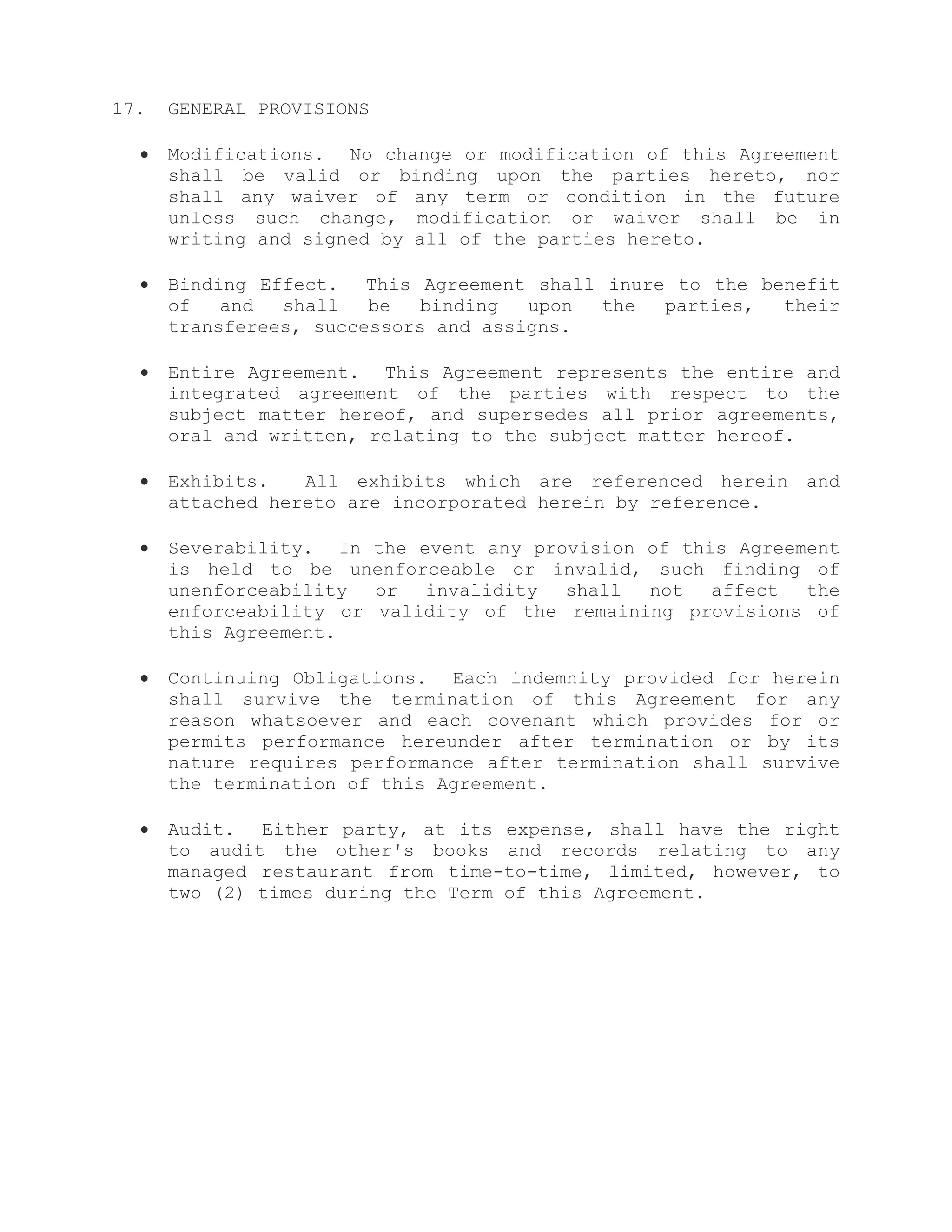 Management agreement sample | PDF