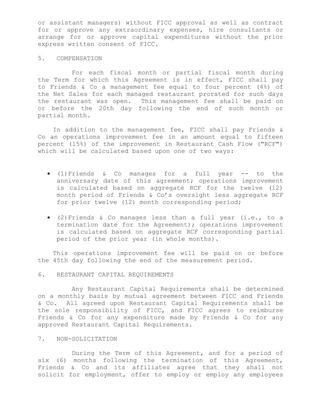 Management agreement sample | PDF