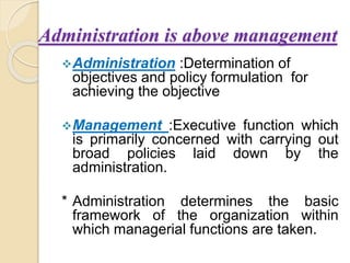 Management and adminstration | PPT