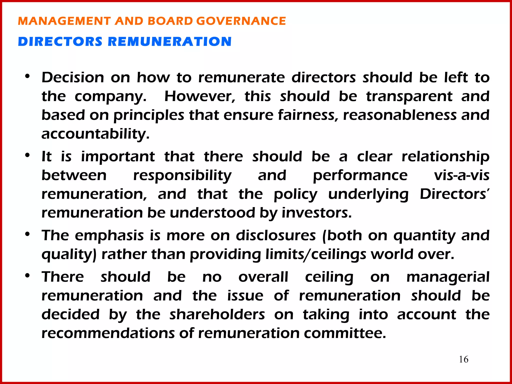 Management and board governance | PPT
