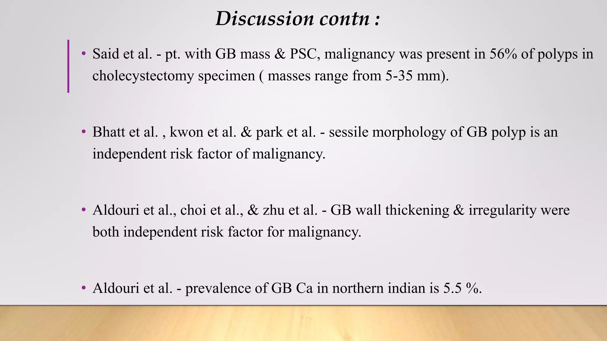 Management and follow up of gallbladder polyps | PPTX