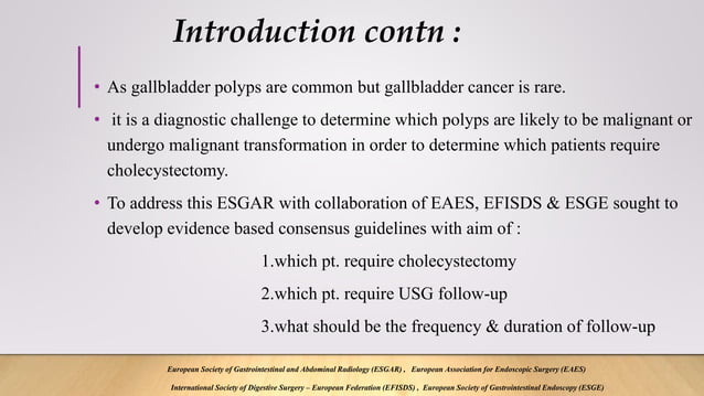 Management and follow up of gallbladder polyps | PPTX