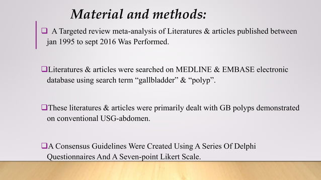 Management and follow up of gallbladder polyps | PPTX
