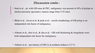 Management and follow up of gallbladder polyps | PPTX