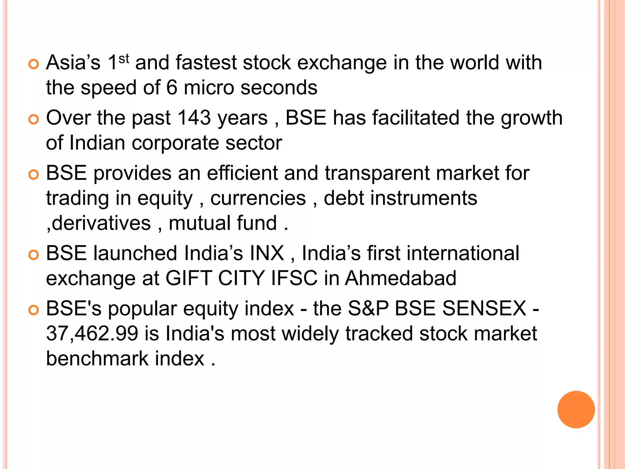 Management and organisation of stock exchange in india | PPTX
