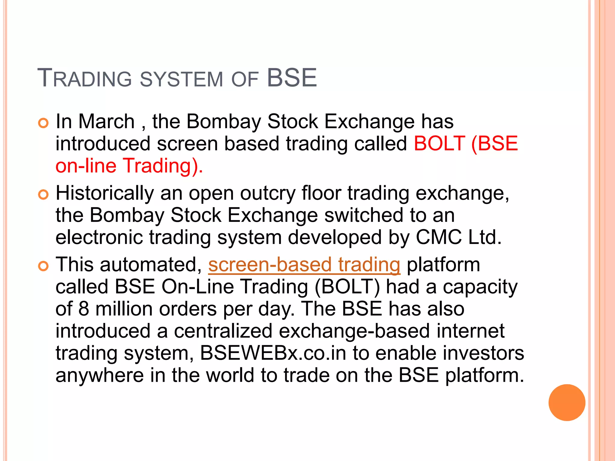 Management and organisation of stock exchange in india | PPTX