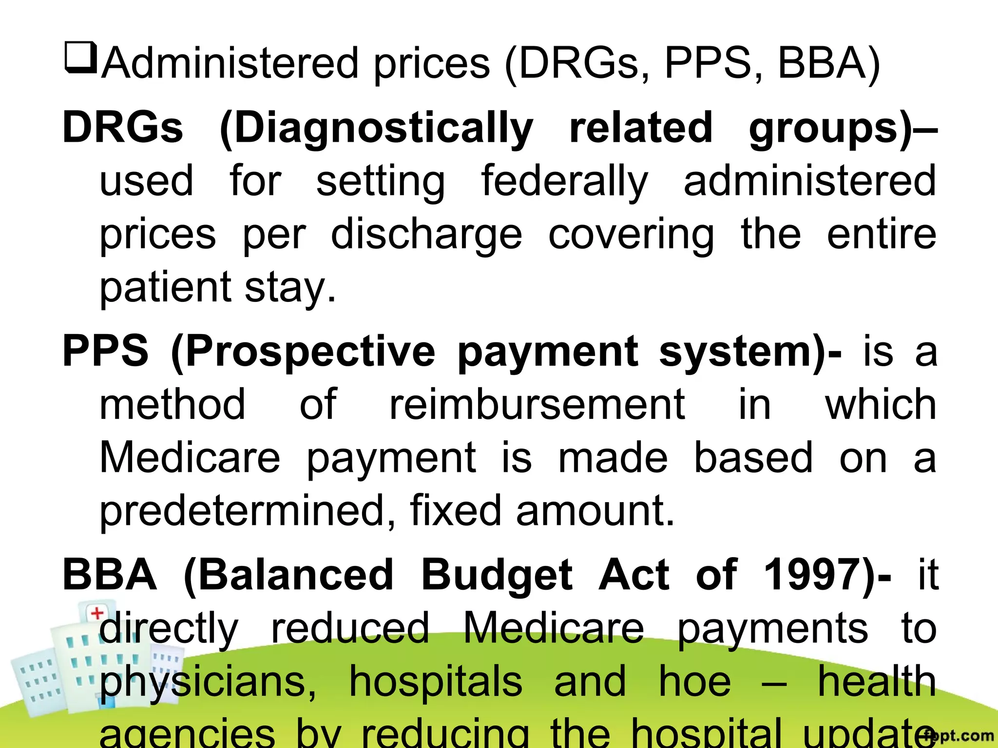 Management and regulation of hospital costs | PPT