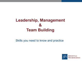 Management and Team Building | PPT