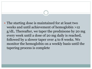 Management and treatment of auto immune hemolytic anemia | PPTX