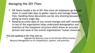 Management and Updating of 201 Files.pptx