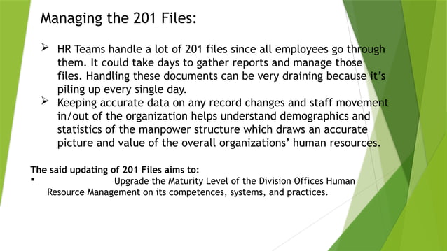 Management and Updating of 201 Files.pptx