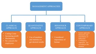 Management approaches | PPTX